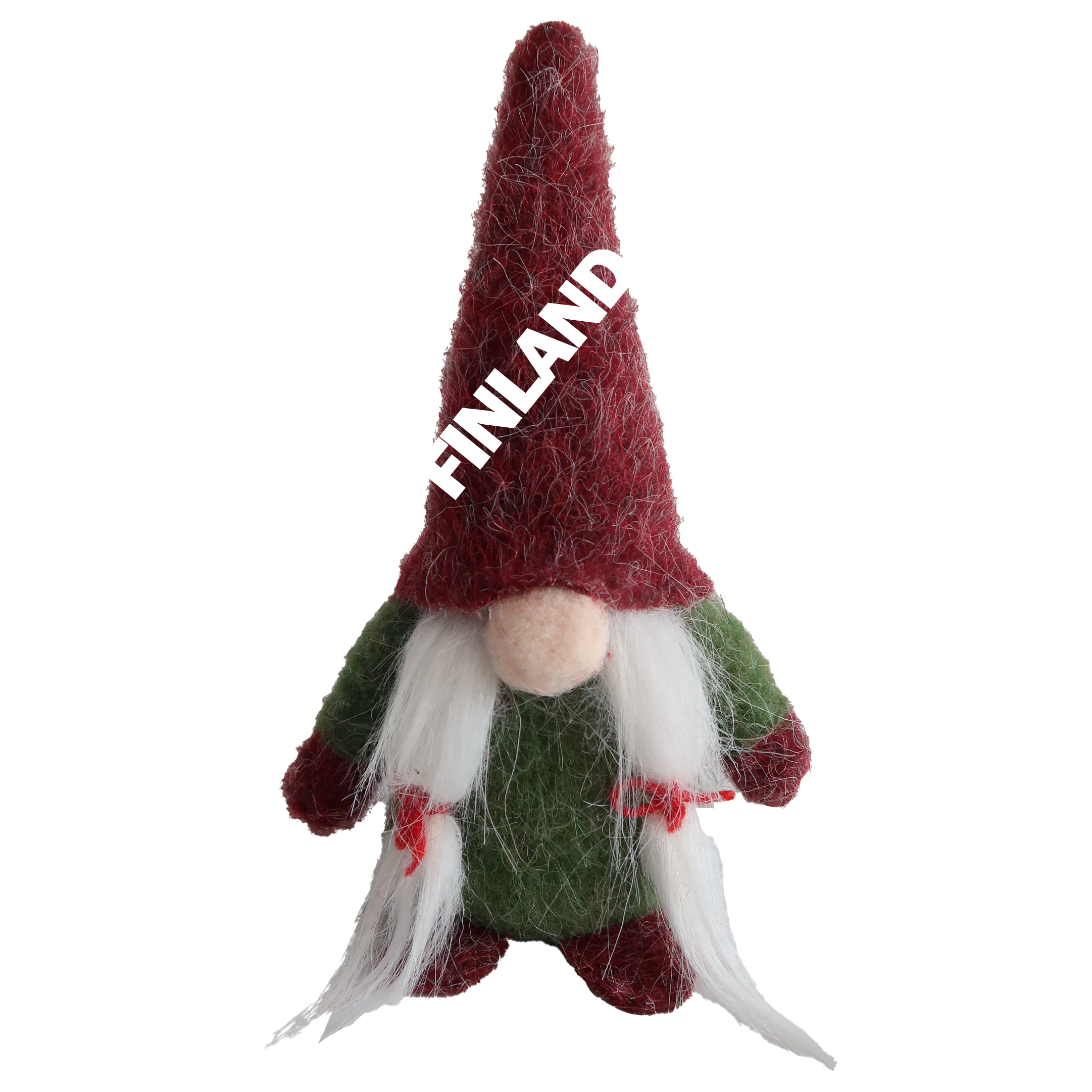 Cap Mrs. Claus red and green fabric 16 cm FIN – Happy Orange Oy